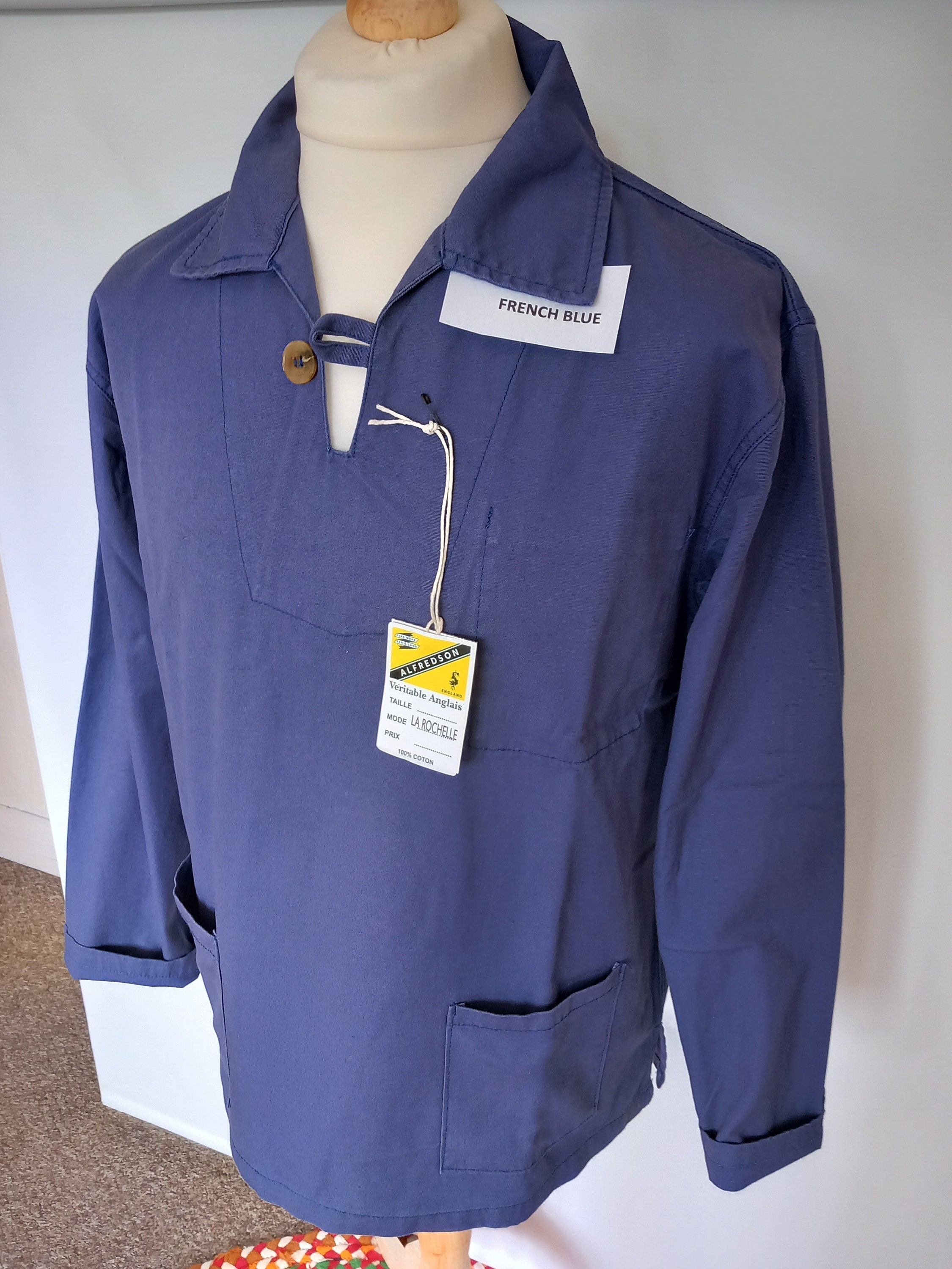 Fishermans Breton Artist Smock La Rochelle# SALE 25% OFF - Etsy