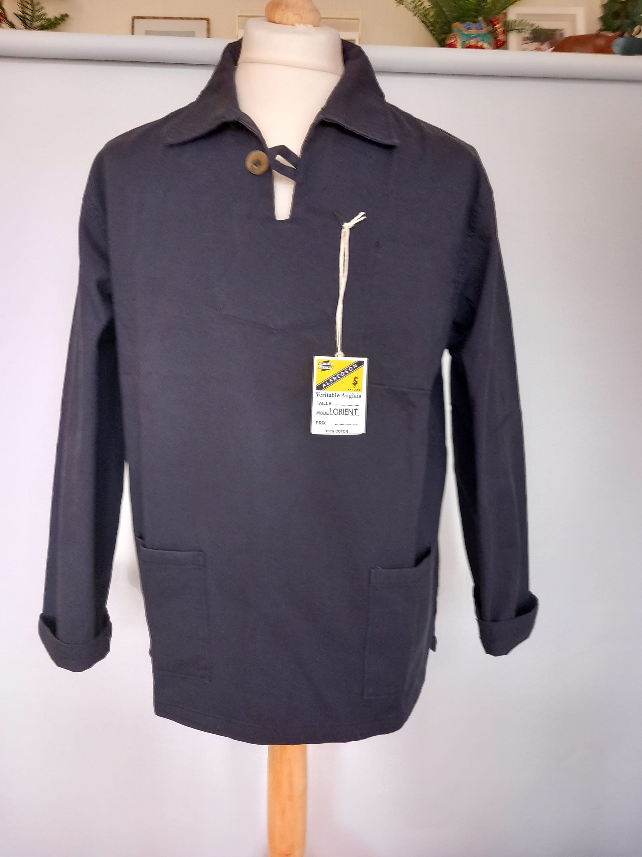 Fishermans Smock Vareuse Breton/artist Ink Blue/salt Wash Ink LORIENT ...