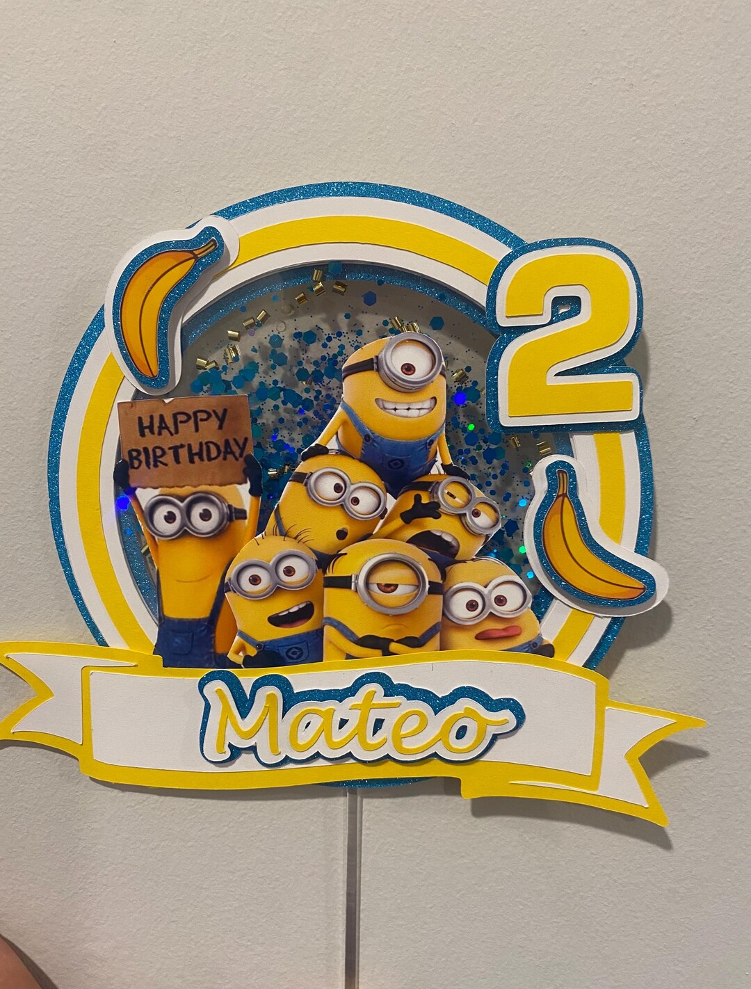 Minions Topper, Despicable Me, Custom Topper, Kids Birthday Toppers ...