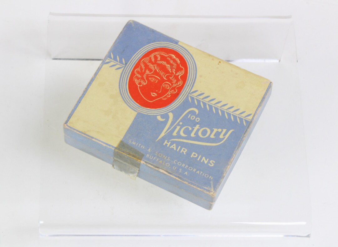 Victory Hair Pin Box With Pins Included, Finger Wave Hairpins, Dresser ...