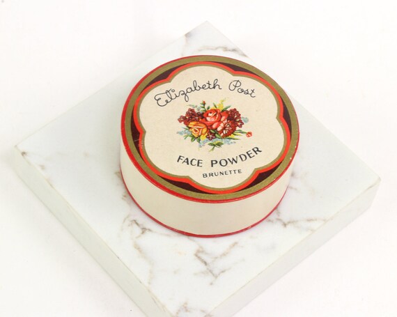 Vintage Elizabeth Post Face Powder Box, Made in USA, … - Gem
