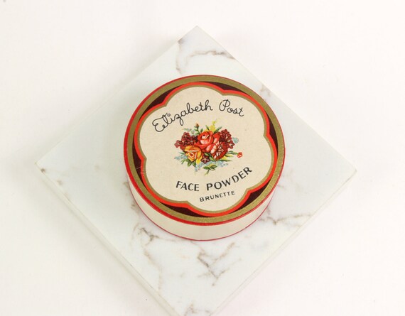 Vintage Elizabeth Post Face Powder Box, Made in USA, … - Gem
