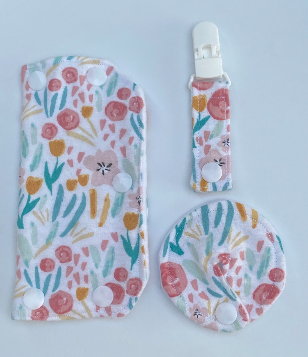 Port Cover, Tube Pad, Tube Clip - Watercolor Floral - Etsy