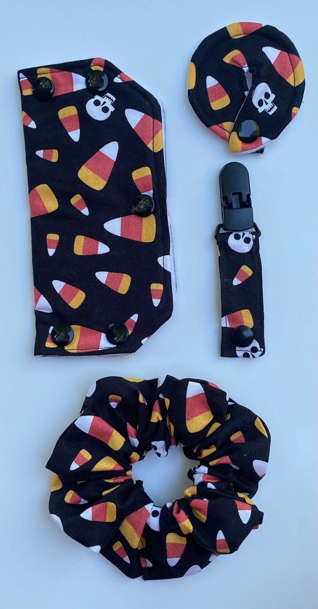 Port Cover, Tubie Pad, Tubie Clip, Scrunchie Candy Corn - Etsy