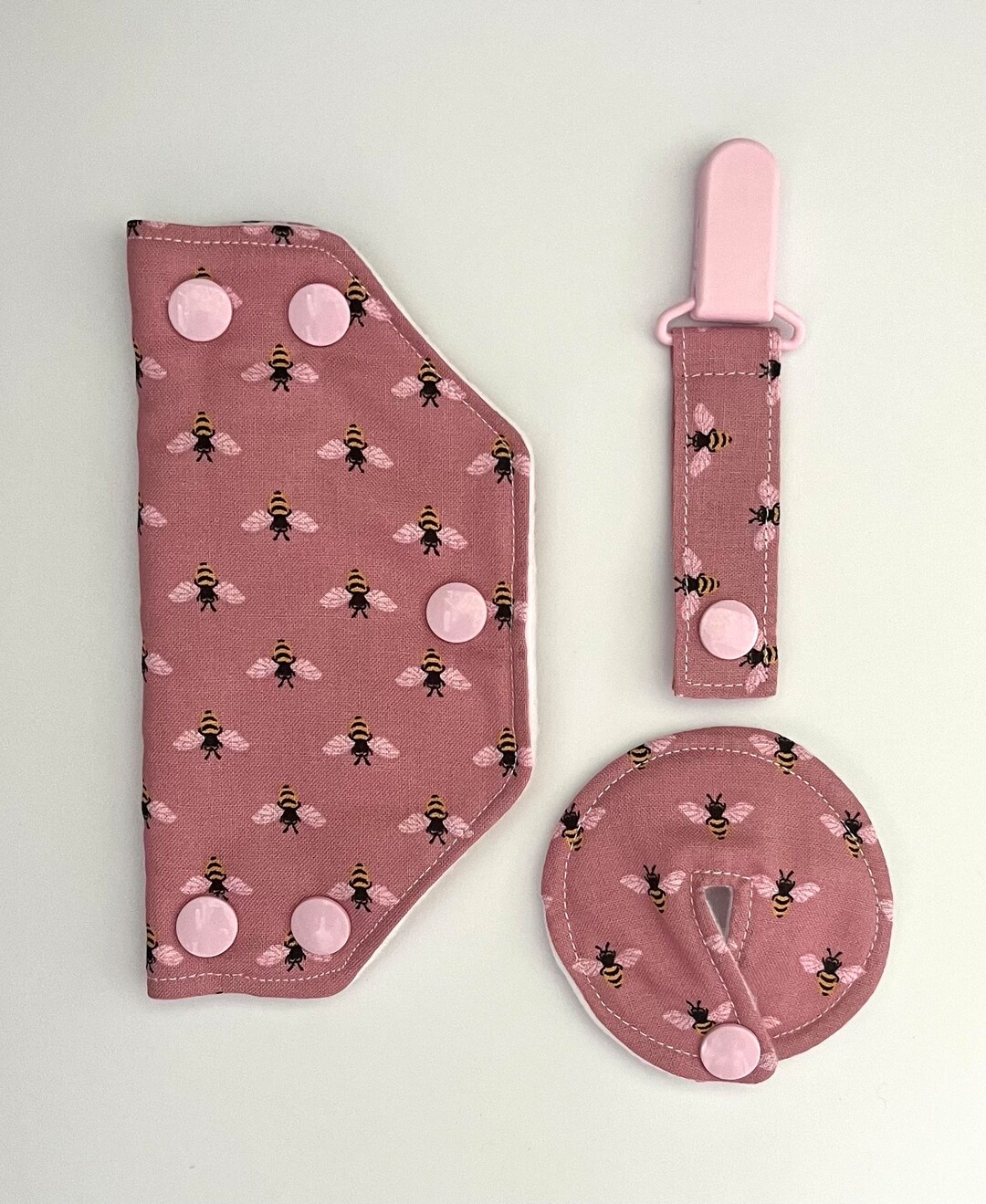 Port Cover, Tube Pad, Tube Clip - Pink Bees - Etsy