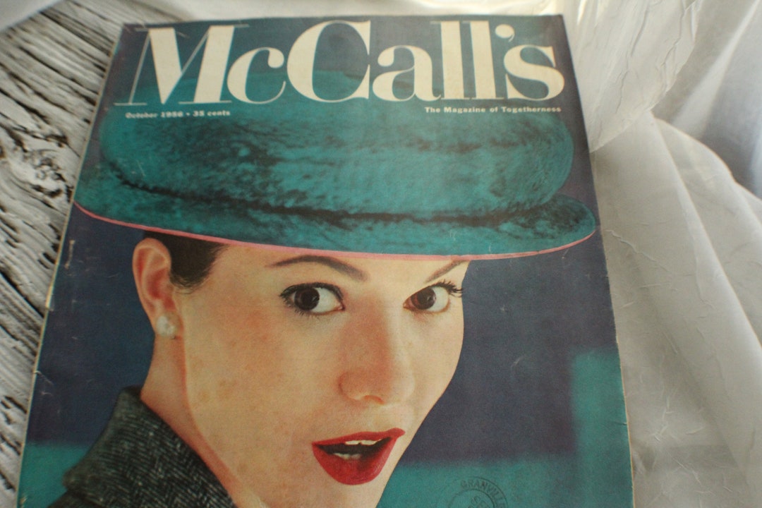 Mccall's October 1956 Vintage Magazine Ephemera, Vintage 1956 Fashion ...