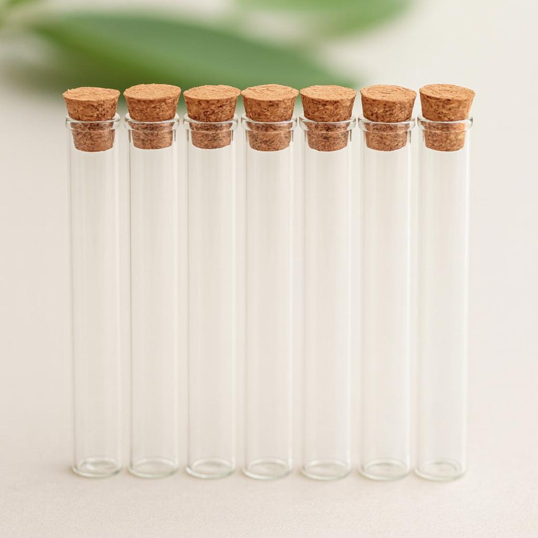 Mini Glass Test Tubes With Cork Stoppers, Small Favour Bottles for ...