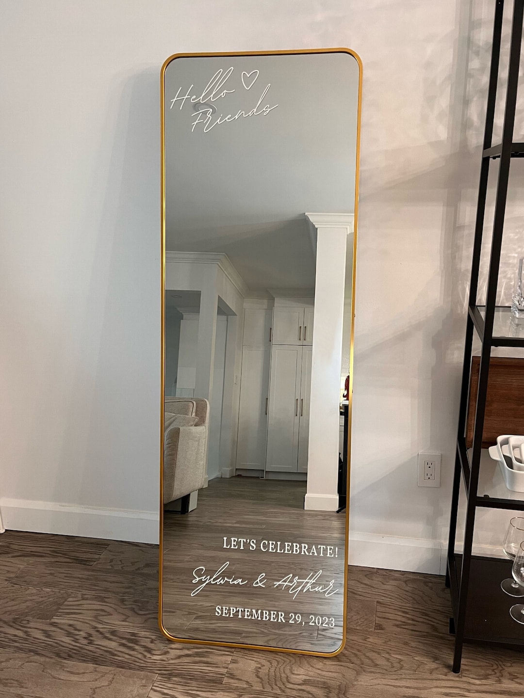Welcome to Our Wedding Mirror Decal: DIY Celebration Sign - Etsy