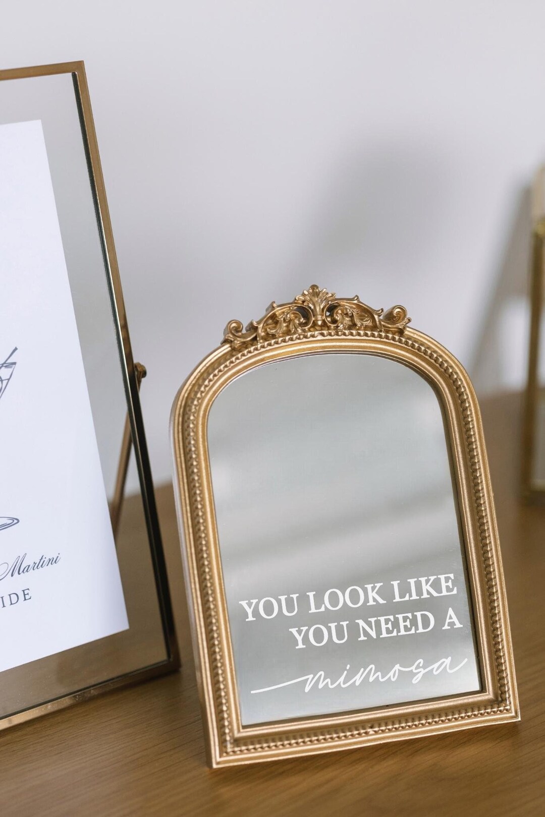 Mimosa Bar Mirror Decal: DIY Wedding Decor - Etsy