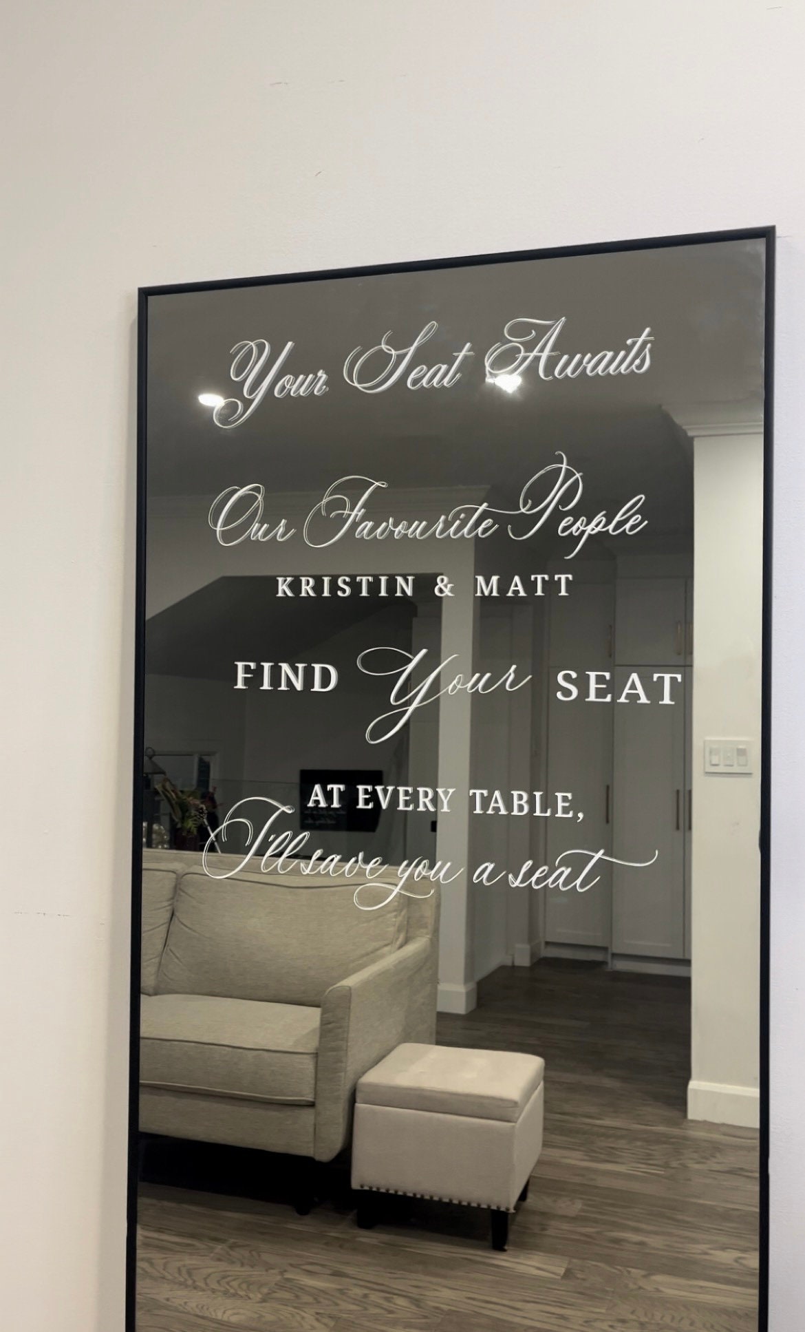 SEATING CHART DECAL, Find Your Seat Decal, Vinyl Seating Chart Decal ...