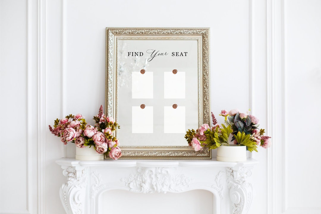 SEATING CHART DECAL, Find Your Seat Decal, Vinyl Seating Chart Decal ...