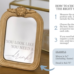 You Look Like You Need a Drink Bar Sign Decal - DIY Wedding Decor - Etsy