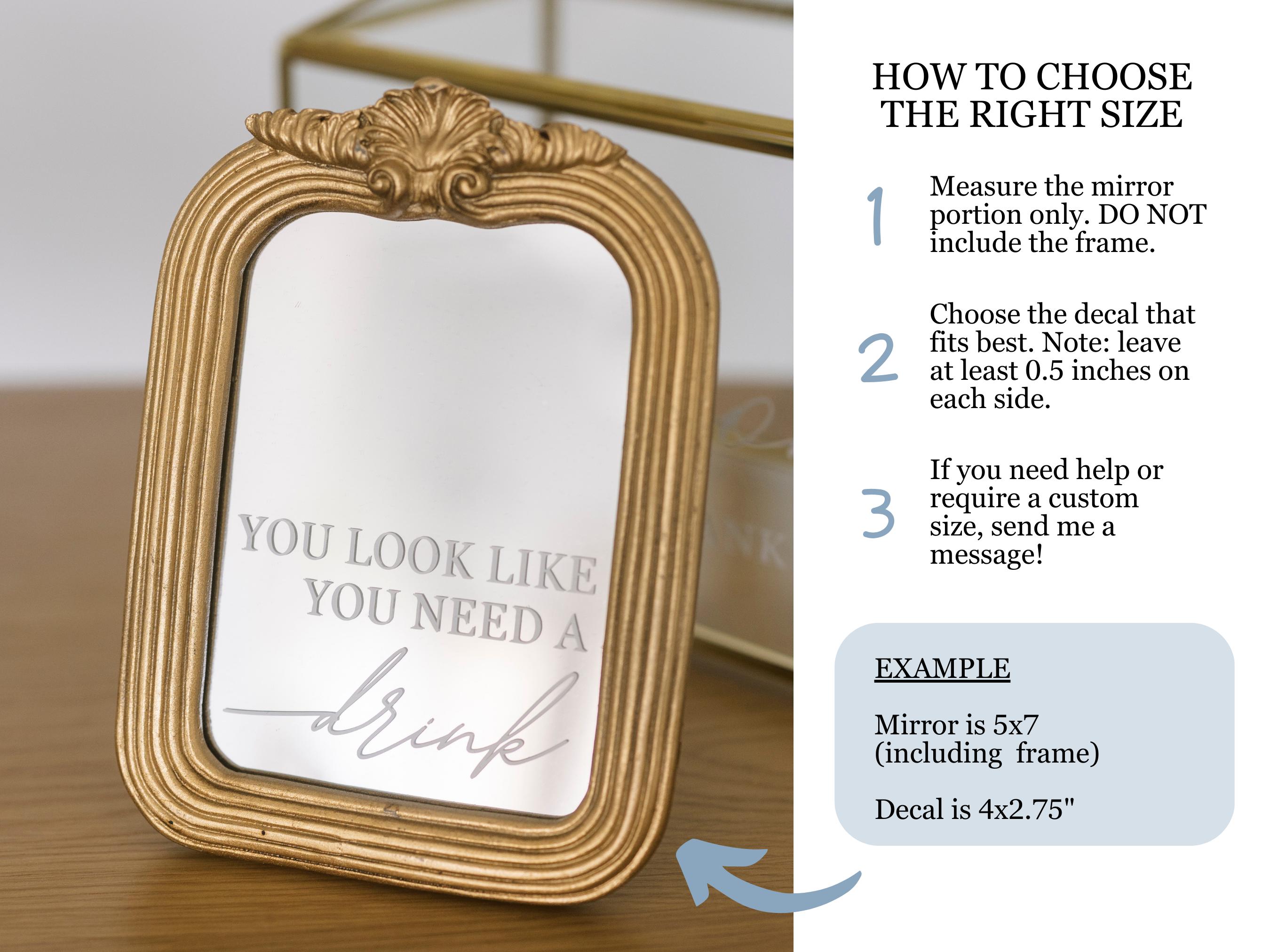 Martini Bar Mirror Decal: DIY Cocktail Sign - Etsy