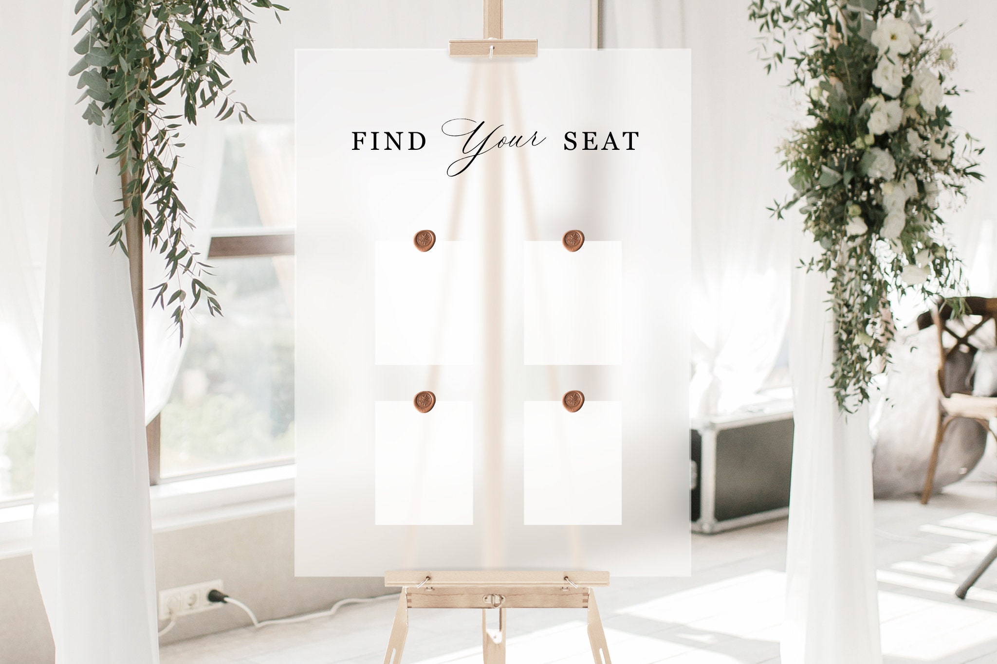 SEATING CHART DECAL, Find Your Seat Decal, Vinyl Seating Chart Decal ...