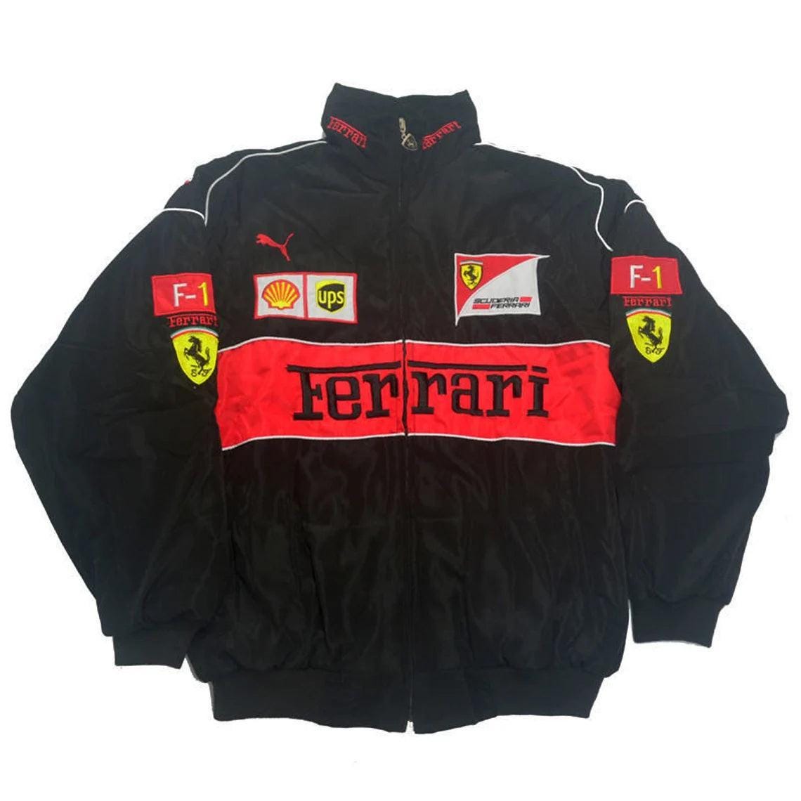 Retro Jacket Racing F1 Ferrar1 Vintage Black Red - Etsy