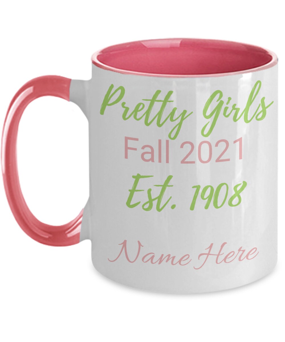Personalized Pretty Girls Line Year Mug, AKA Established 1908 ...