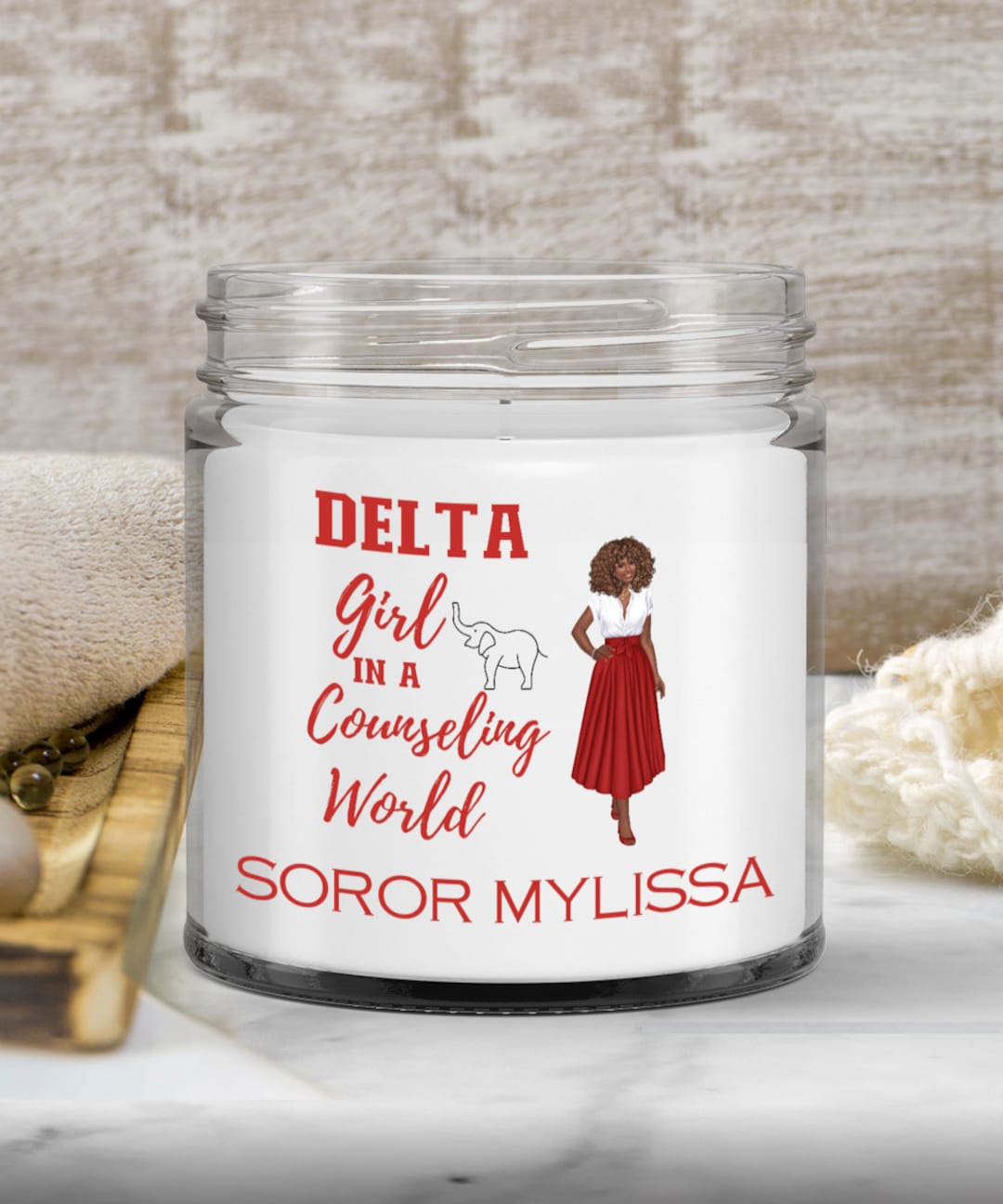 Personalized Delta Counseling Candle, Gift for Counselor Inspired by ...