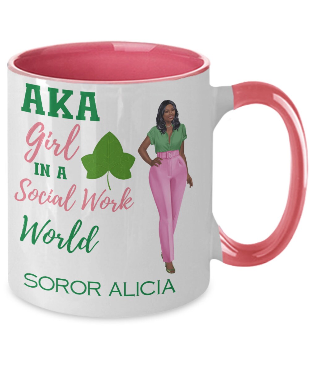 AKA Girl in a Social Work World, Custom Mug for Social Worker, Inspired ...