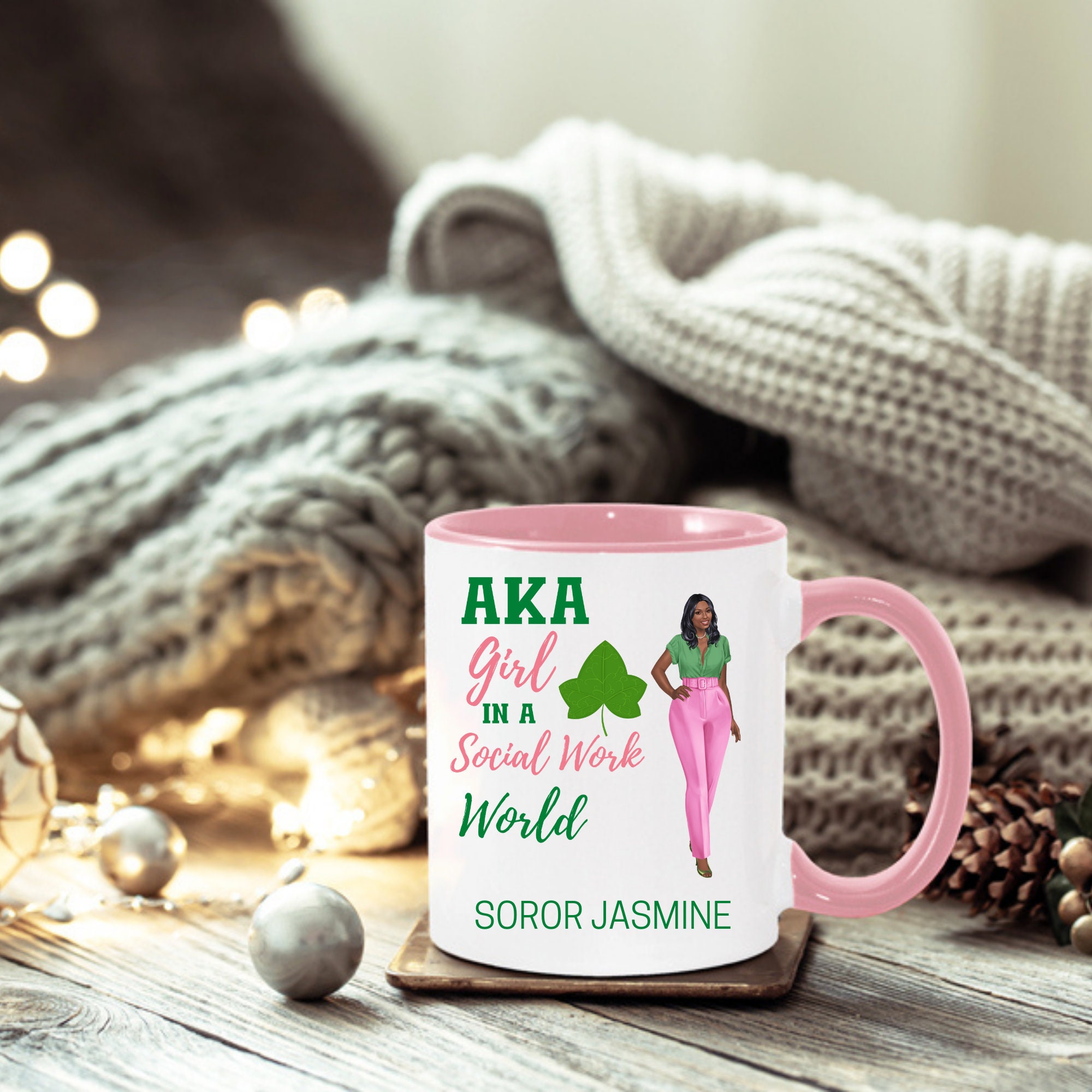 AKA Girl in a Social Work World, Custom Mug for Social Worker, Inspired ...