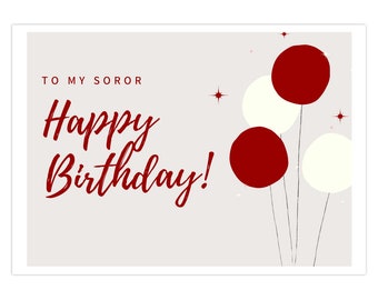 Happy Birthday Card Delta Sigma Theta Inspired Triangles - Etsy