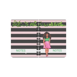 Pretty Girl Notes Pink and Green Spiral Notebook AKA Sorority Inspired ...