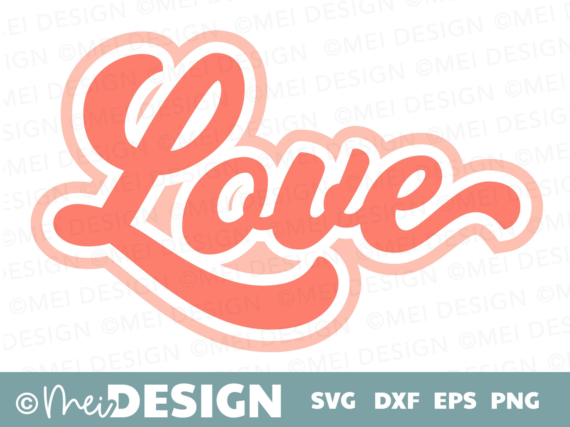 AMOR SVG-Retro svg-Valentine's Day-Love clip art-SVG-png-dxf-Design ...