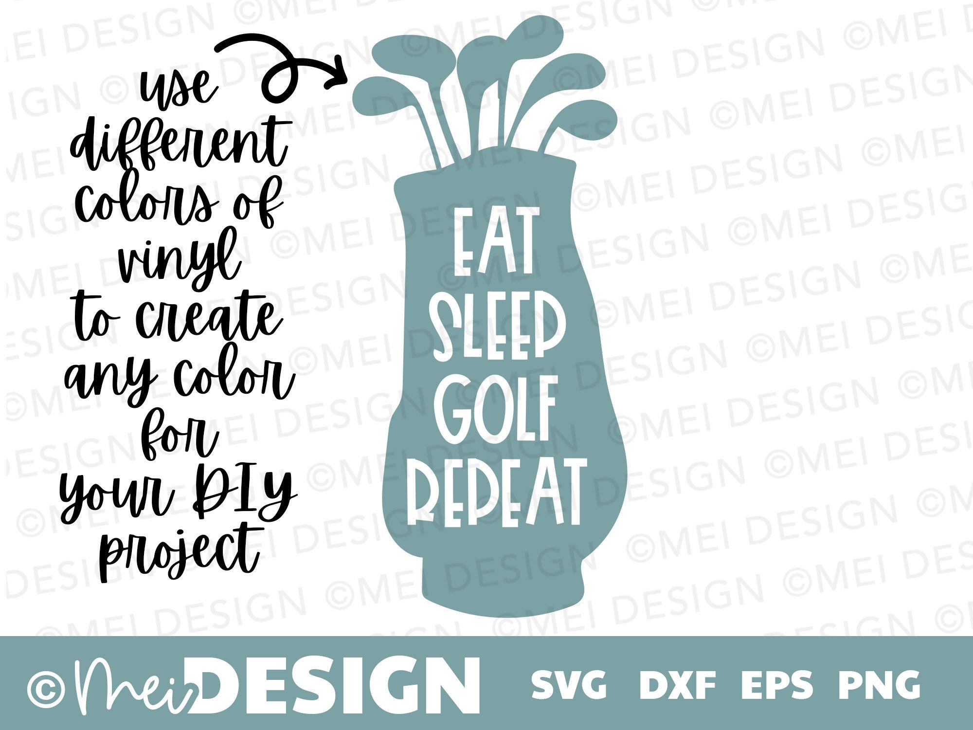 Golf Svg-eat Sleep Golf Repeat Svg DIGITAL Download-clipart-png-dxf-jpg ...