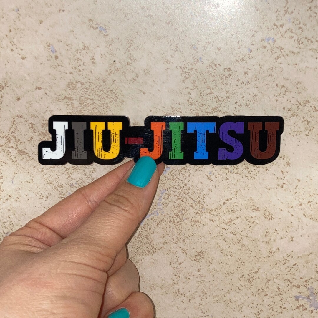 Jiu Jitsu Sticker, Adult Belt Color, Brazilian Jiu Jitsu, Gift for Jiu ...