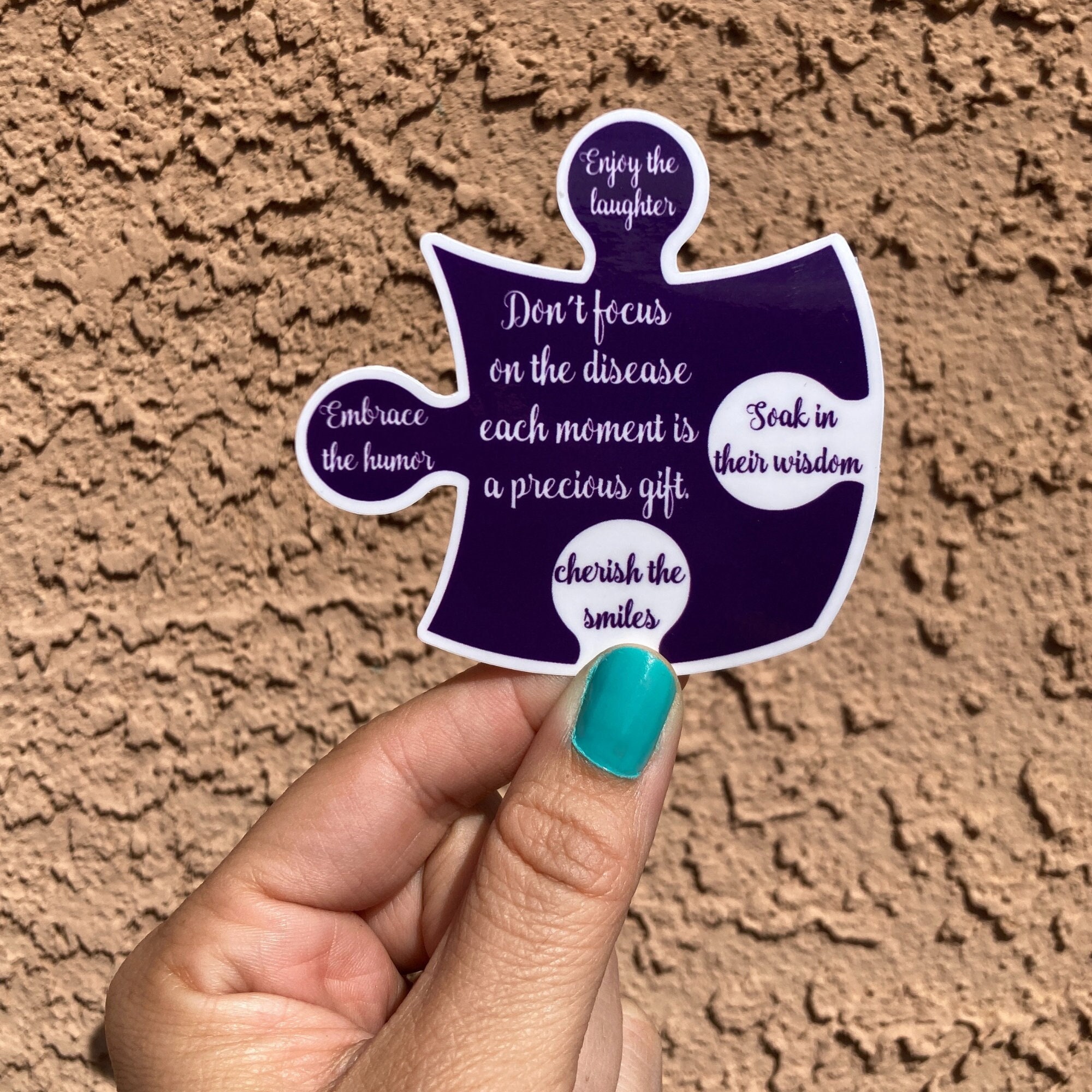 Alzheimer's Awareness Sticker, Gift for Caregiver, End Alzheimer's, I ...