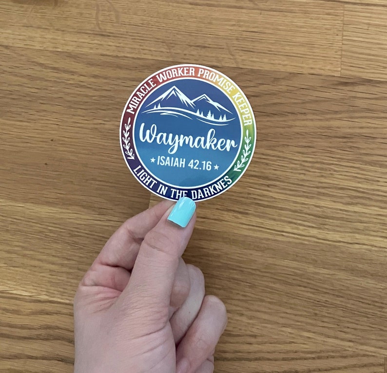 Waymaker Sticker, Christian Faith, Promise Keeper, Miracle Worker ...