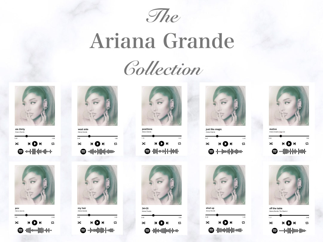 Ariana Grande 10 Digital Spotify A4 Prints From the Positions Album - Etsy