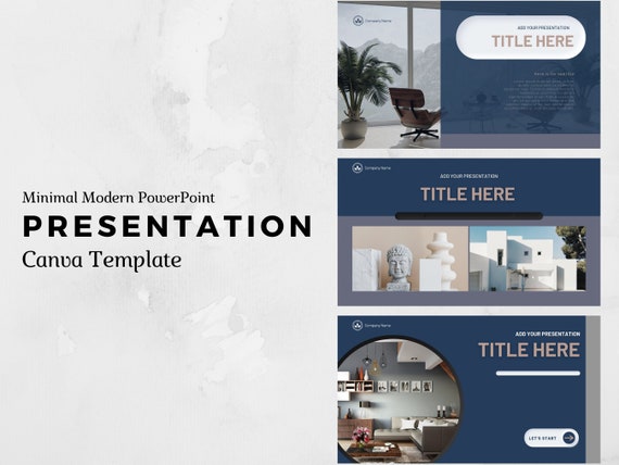 Canva Minimal Modern Powerpoint Presentation Template - Etsy Singapore