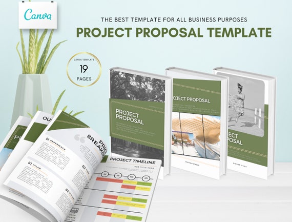 Canva Project Proposal Template Editable Business Proposal | Etsy