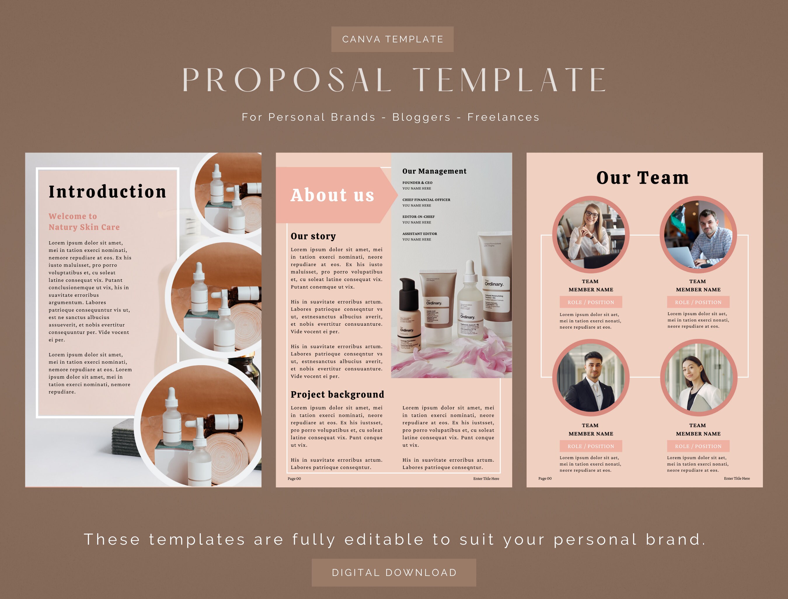 Canva Project Proposal Template Social Media Manager - Etsy