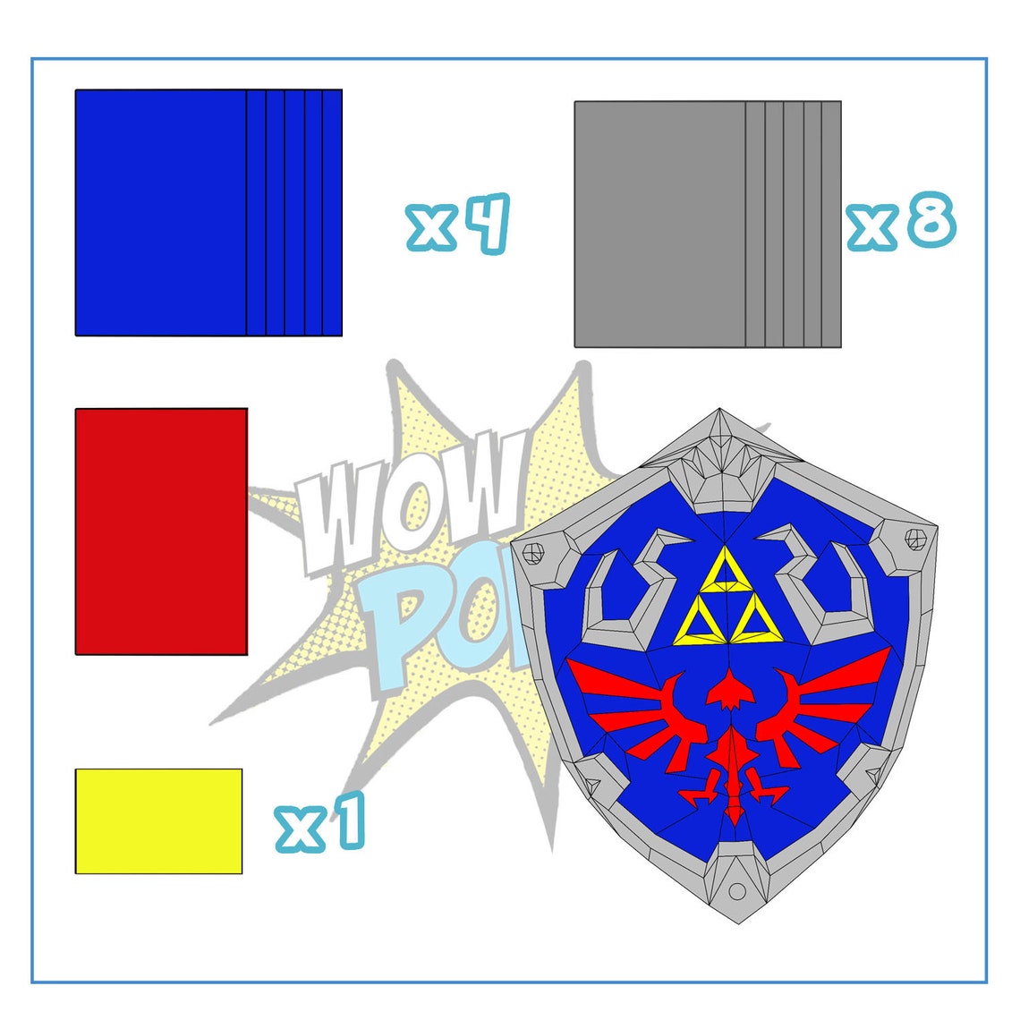 ZELDA HYLIAN SHIELD Papercraft Decoration 3D Nintendo | Etsy