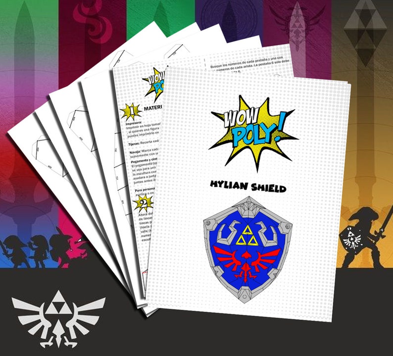 ZELDA HYLIAN SHIELD Papercraft Decoration 3D Nintendo | Etsy