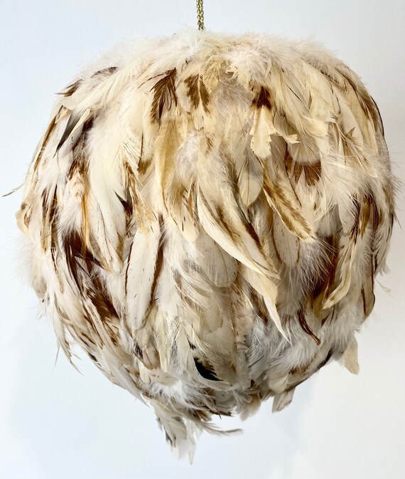 Cream Beige Feathers Rooster Elegant Glamorous Lightweight | Etsy