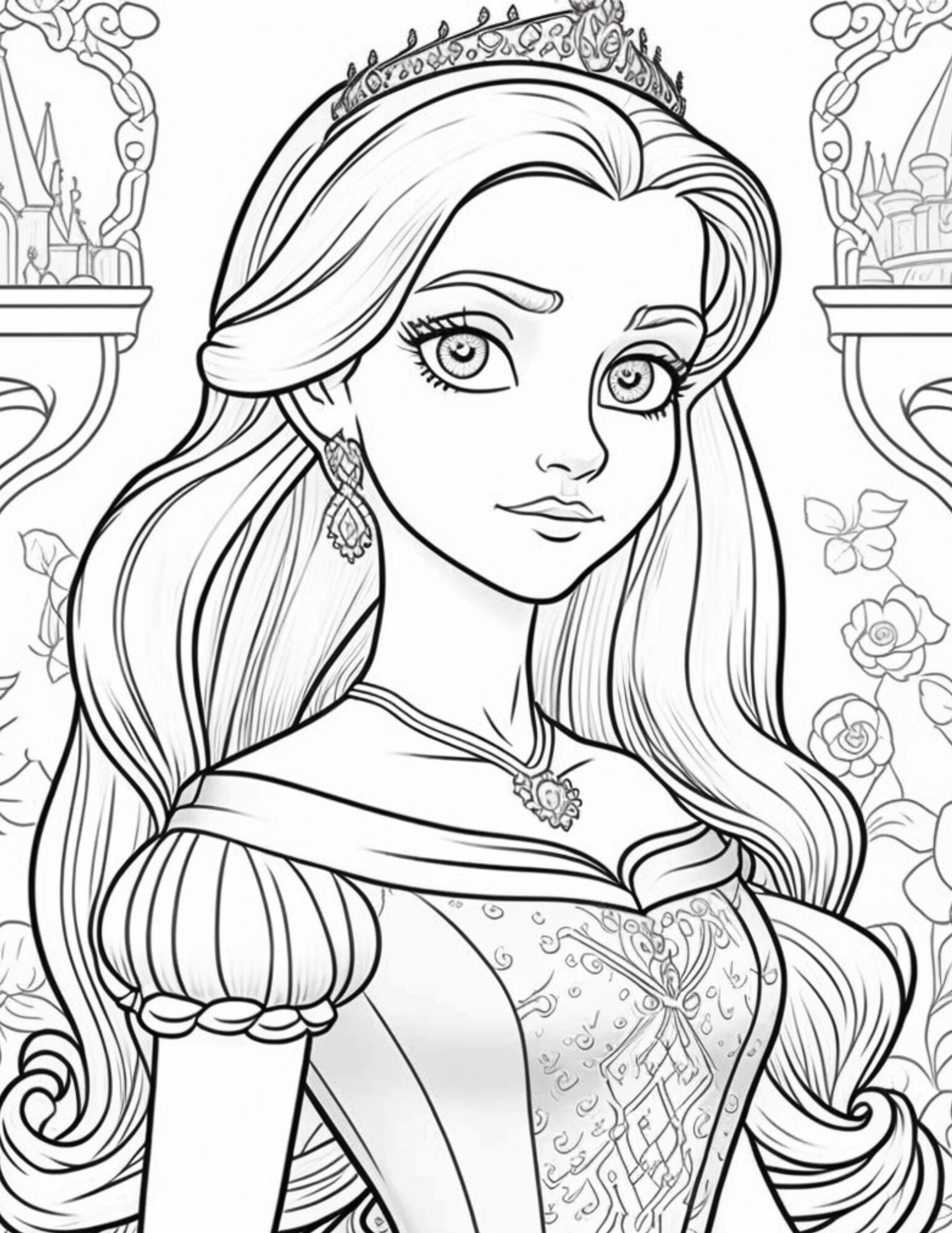 Princess Coloring Book - Etsy