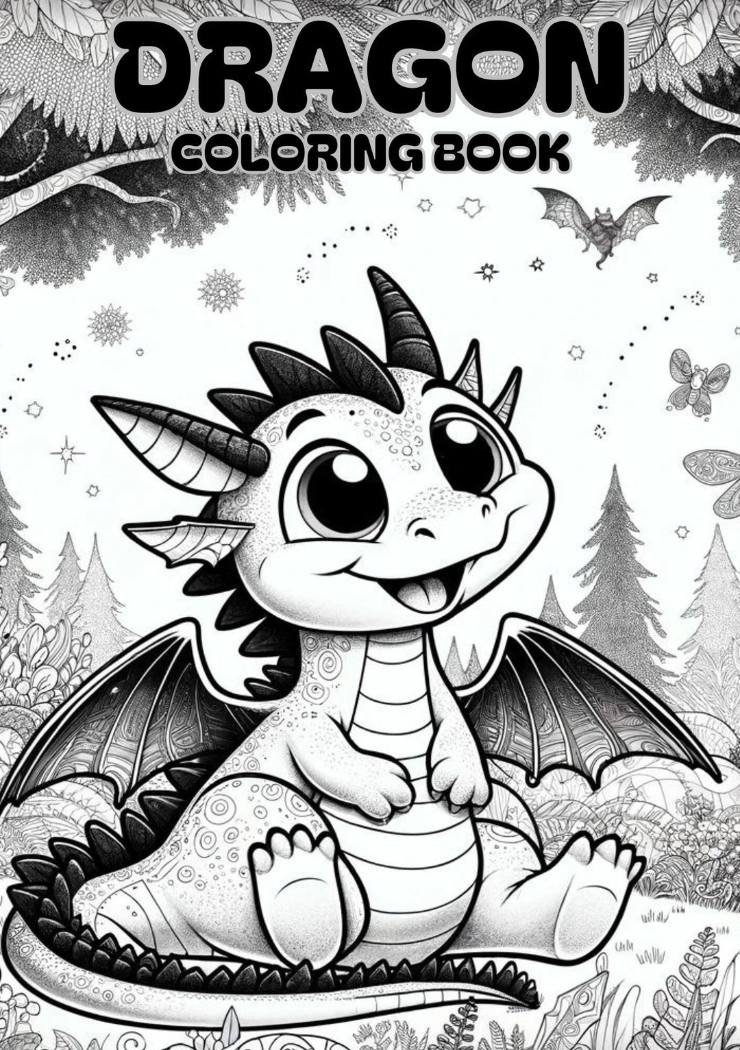 Dragon Coloring Book for Kids - Etsy