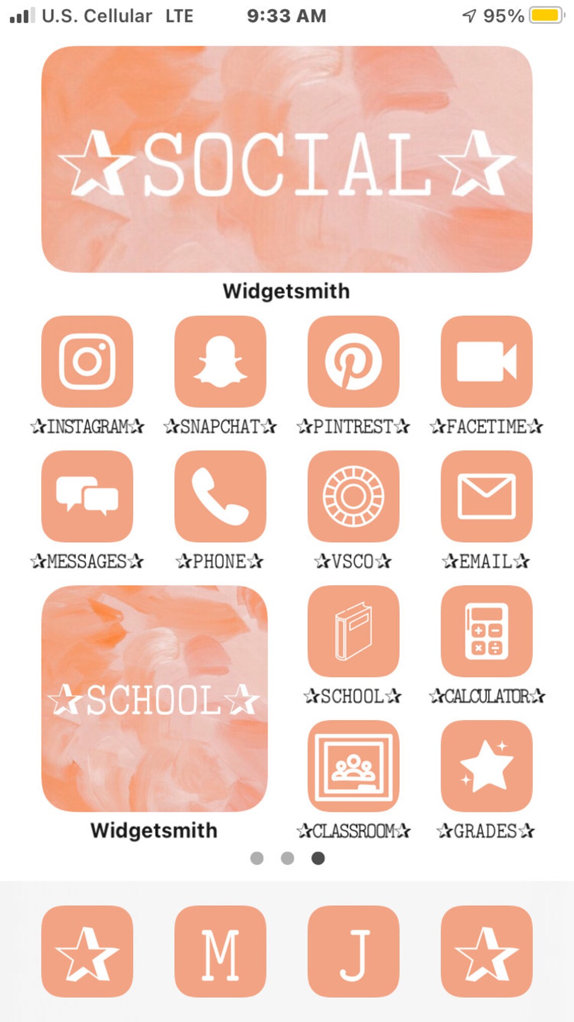 IOS Peachy App Icon & Widget Pack - Etsy