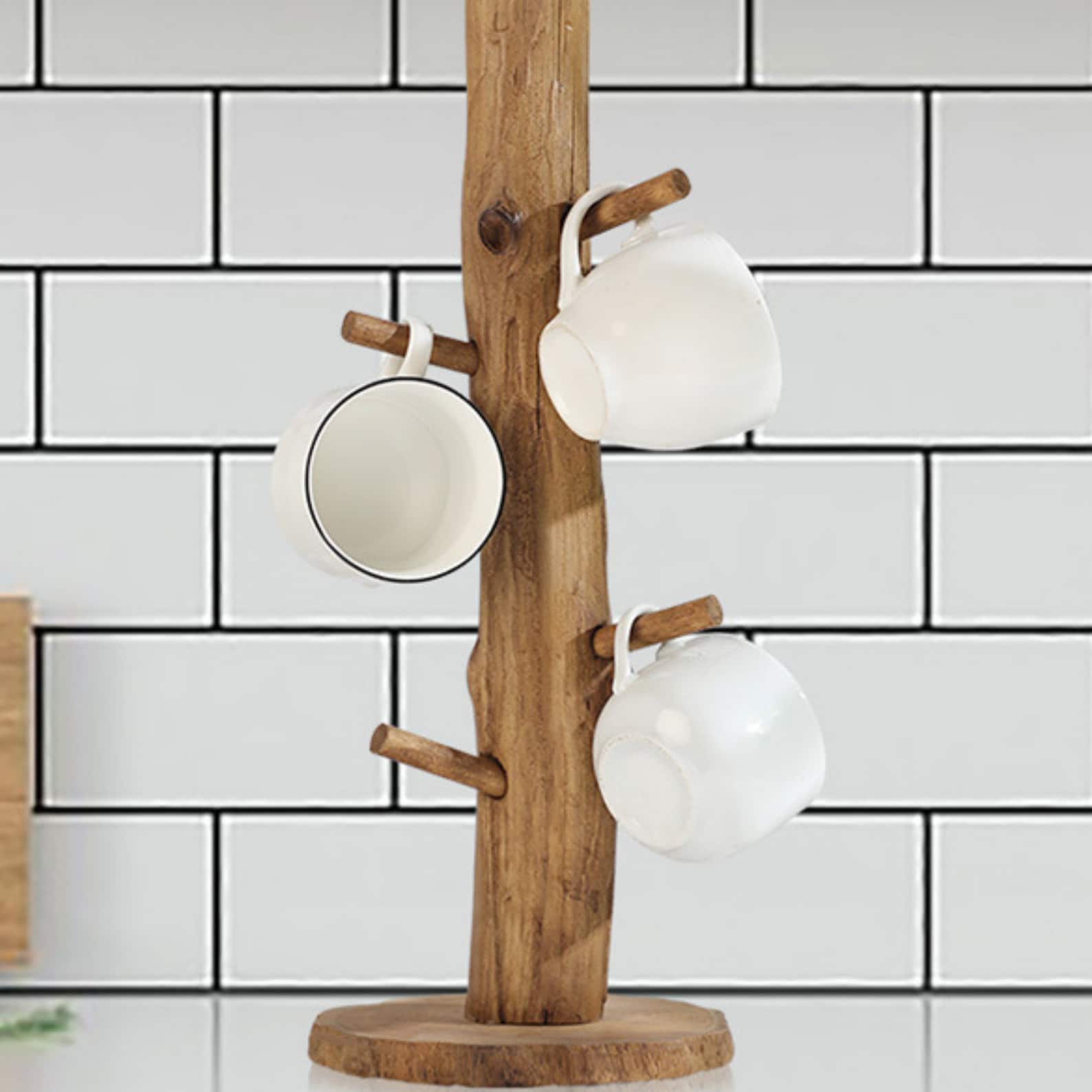 Rustic Mug Holder Tree,coffee Mug Rack,mug Rustic Stand,wood Mug Holder ...