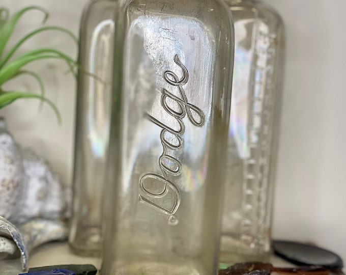 Antique Dodge Embalming Fluid Clear Glass Bottle Set of 3 - Etsy