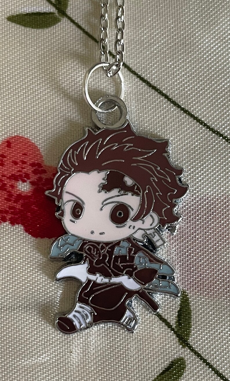 Demon Slayer Tanjiro Kamado Character Chain Necklace - Etsy UK