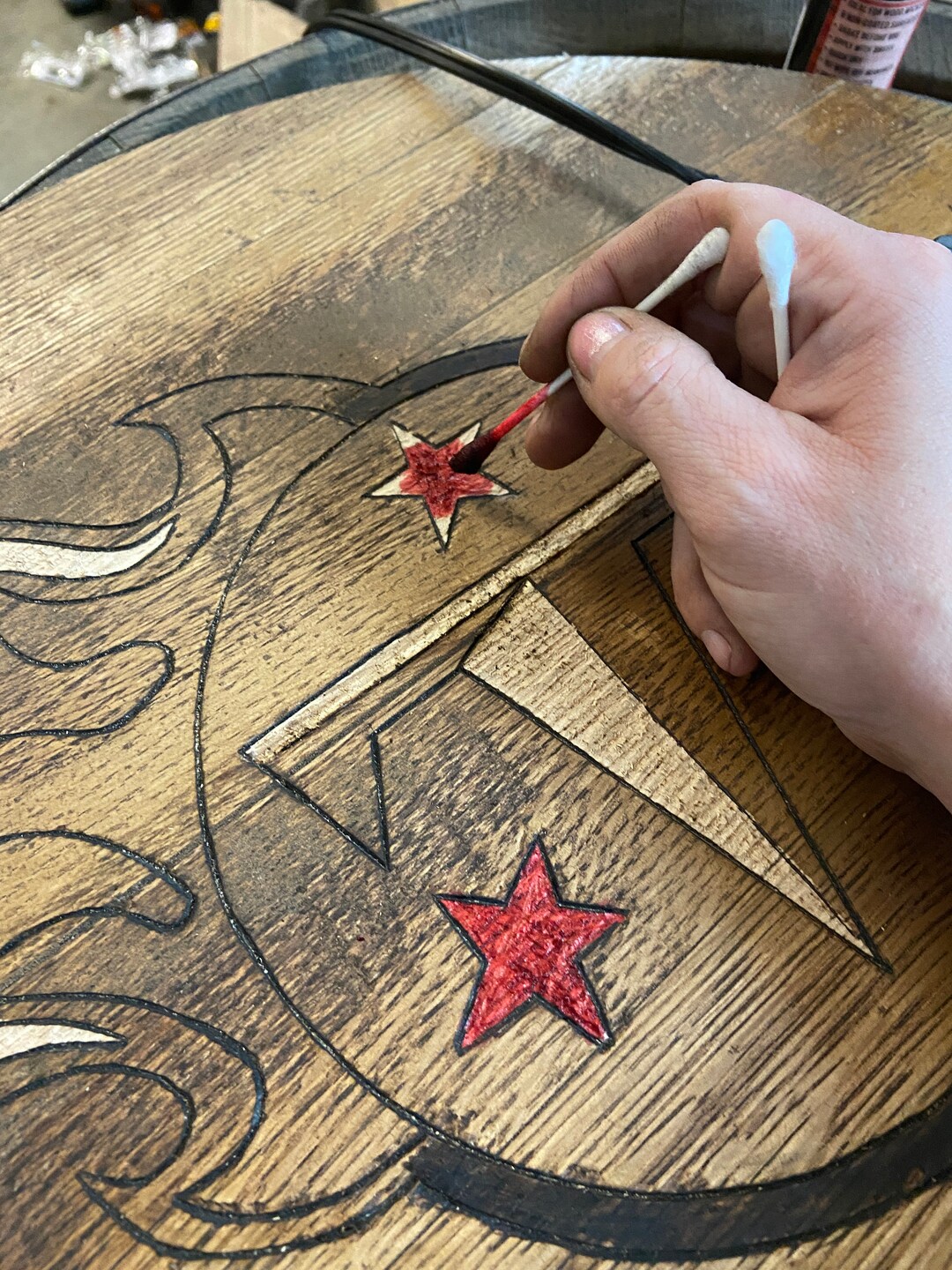 Custom Woodburned Barrel Art - Etsy
