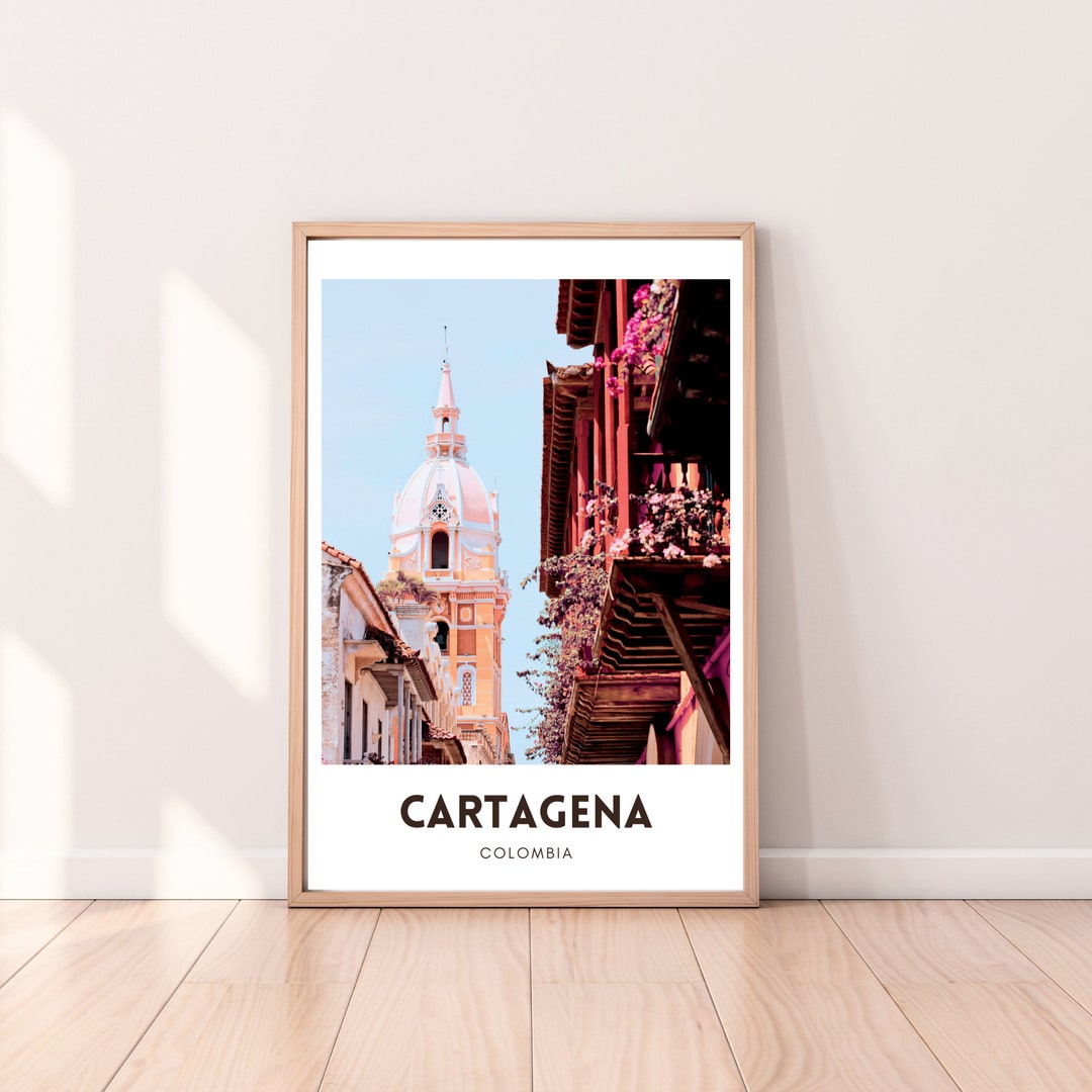 Cartagena Poster, Cartagena Wall Art, Travel Gift, Colombia Print ...