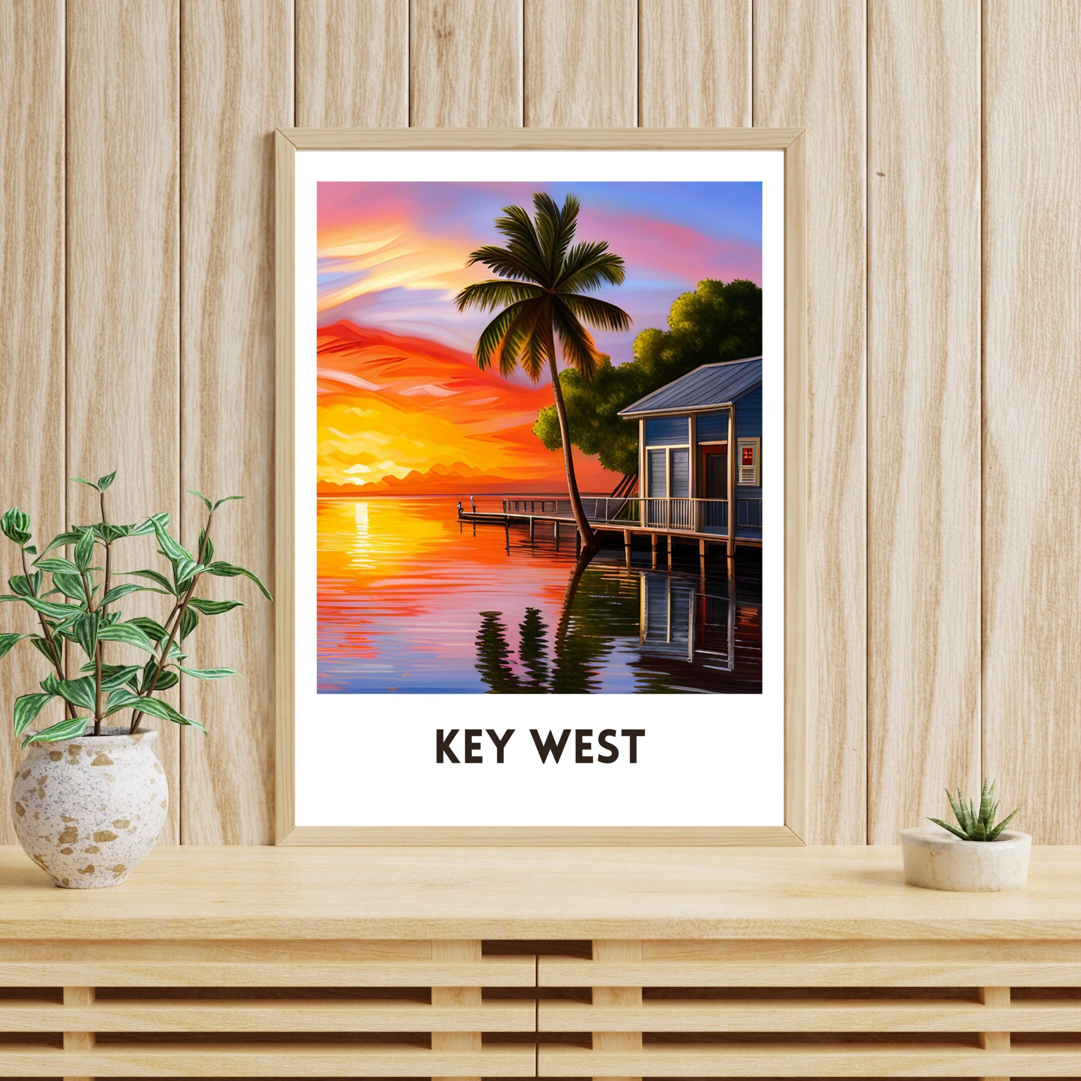 Key West Print Florida Travel Poster Key West Sunset Travel - Etsy