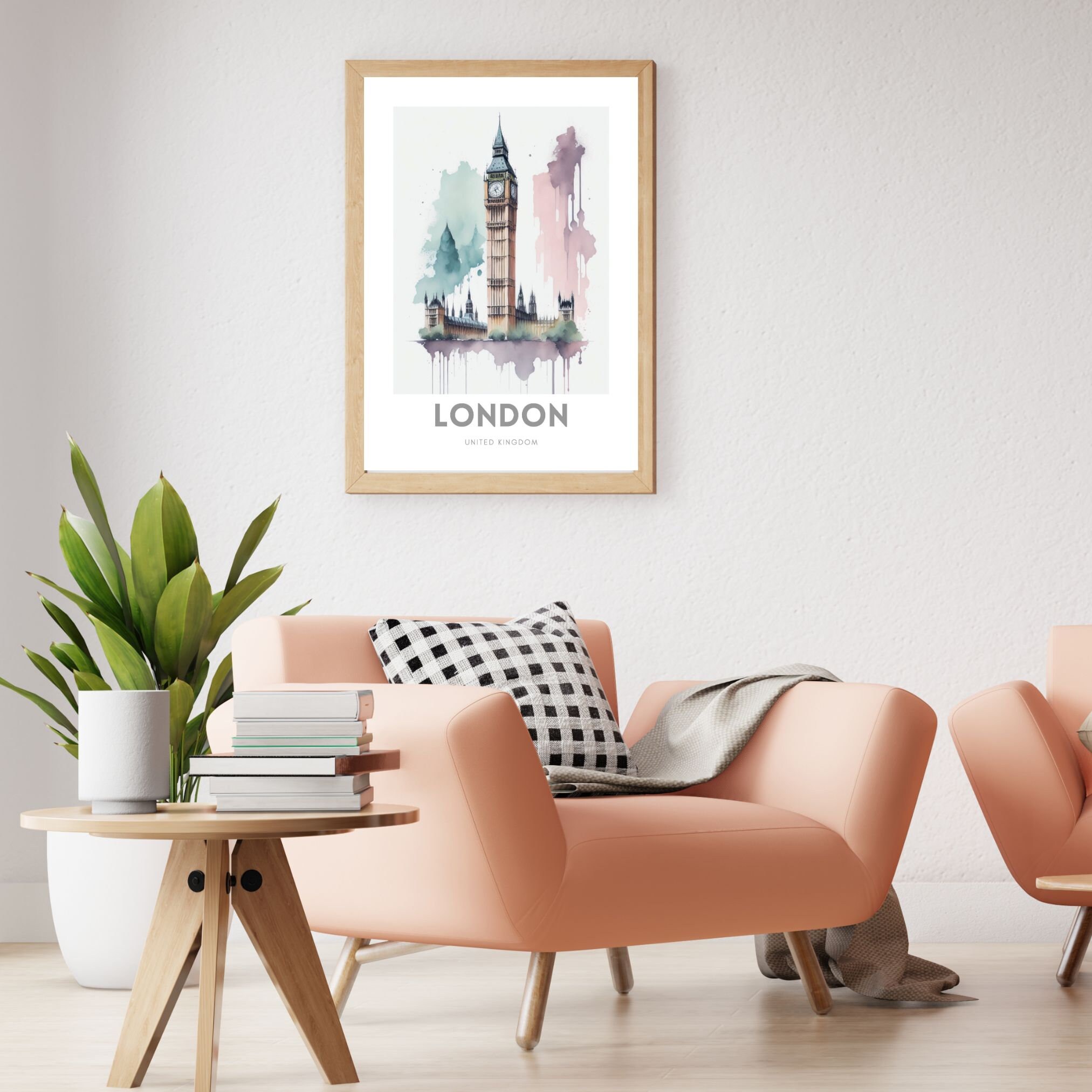 London Watercolor Poster, Travel Art, Travel Gift, UK Wall Decor ...