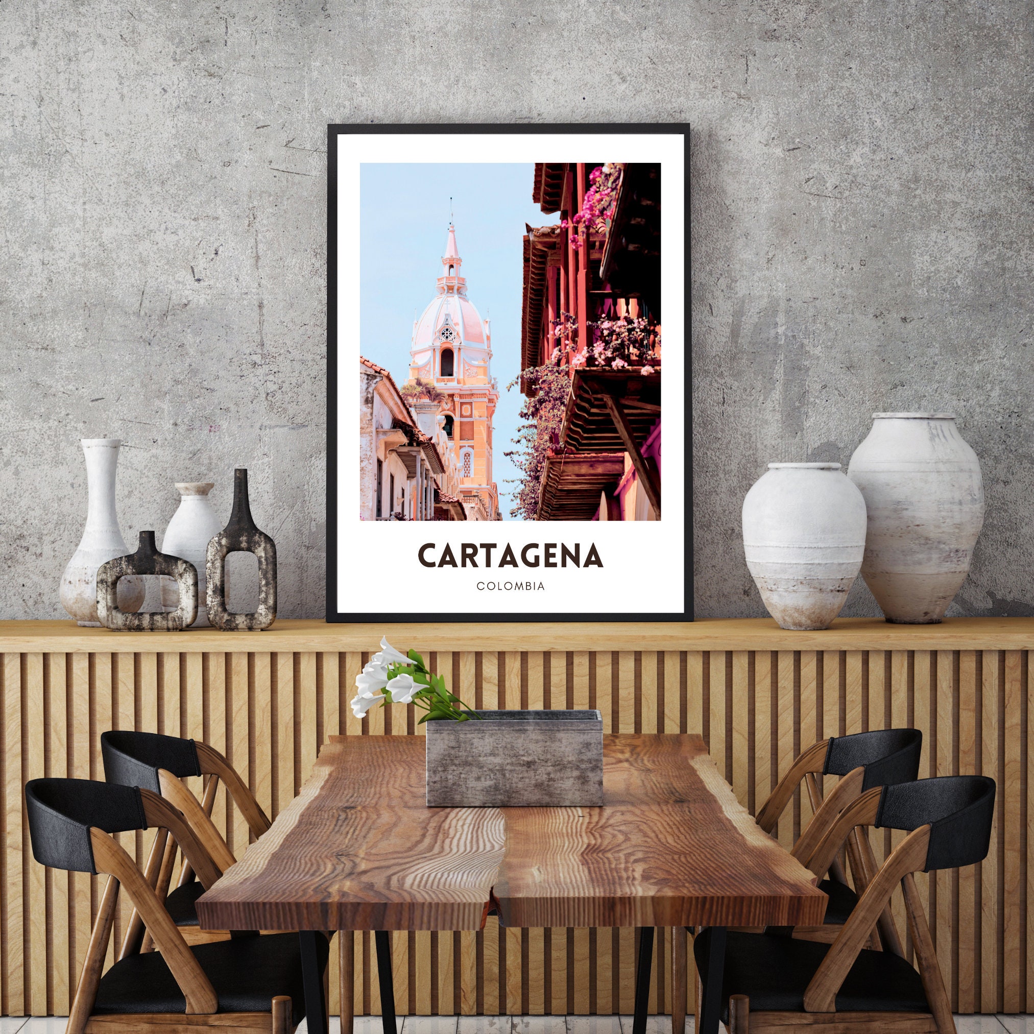 Cartagena Poster, Cartagena Wall Art, Travel Gift, Colombia Print ...