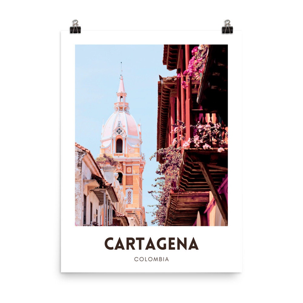 Cartagena Poster, Cartagena Wall Art, Travel Gift, Colombia Print ...