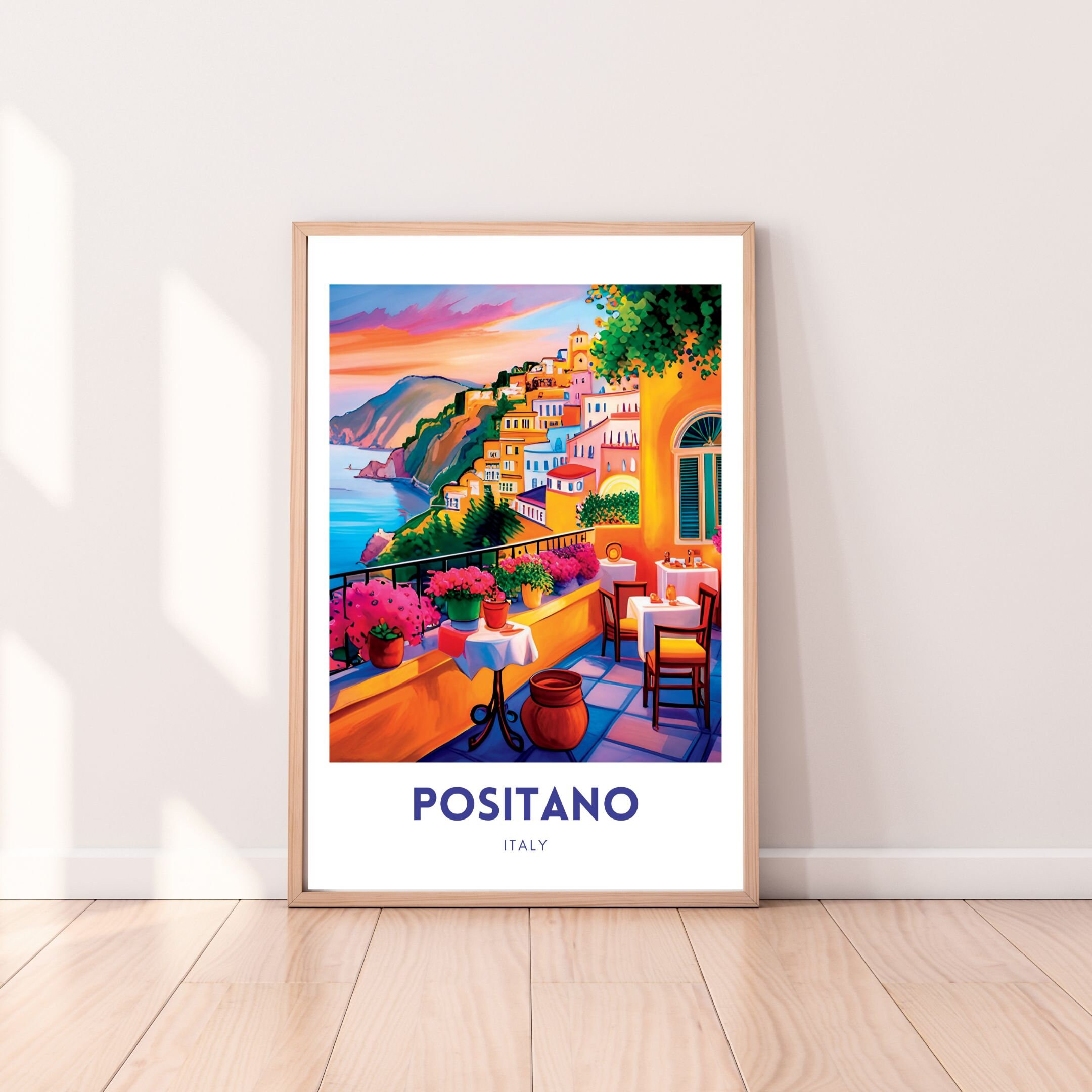 Positano Print, Positano Painting Poster, Positano Wall Art, Travel Gift, Italy Poster - Etsy